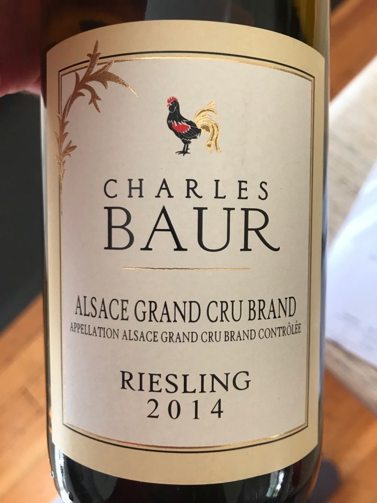 2014 Charles Baur Riesling Brand, France, Alsace, Alsace Grand Cru ...