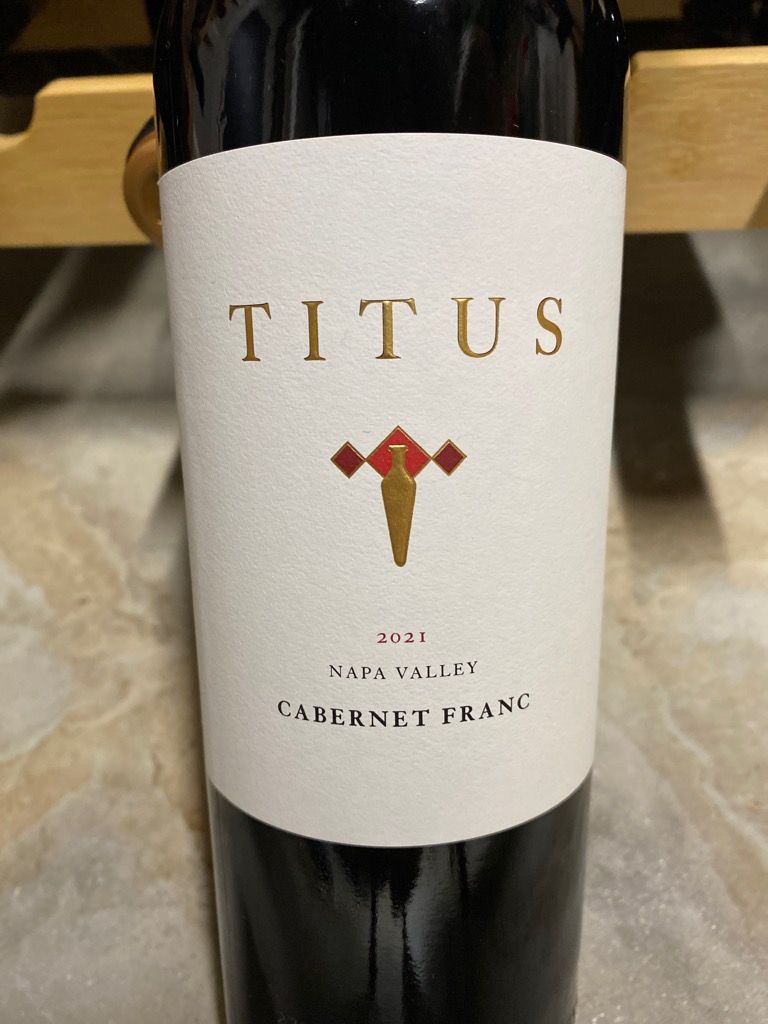 2021 Titus Cabernet Franc, USA, California, Napa Valley - CellarTracker