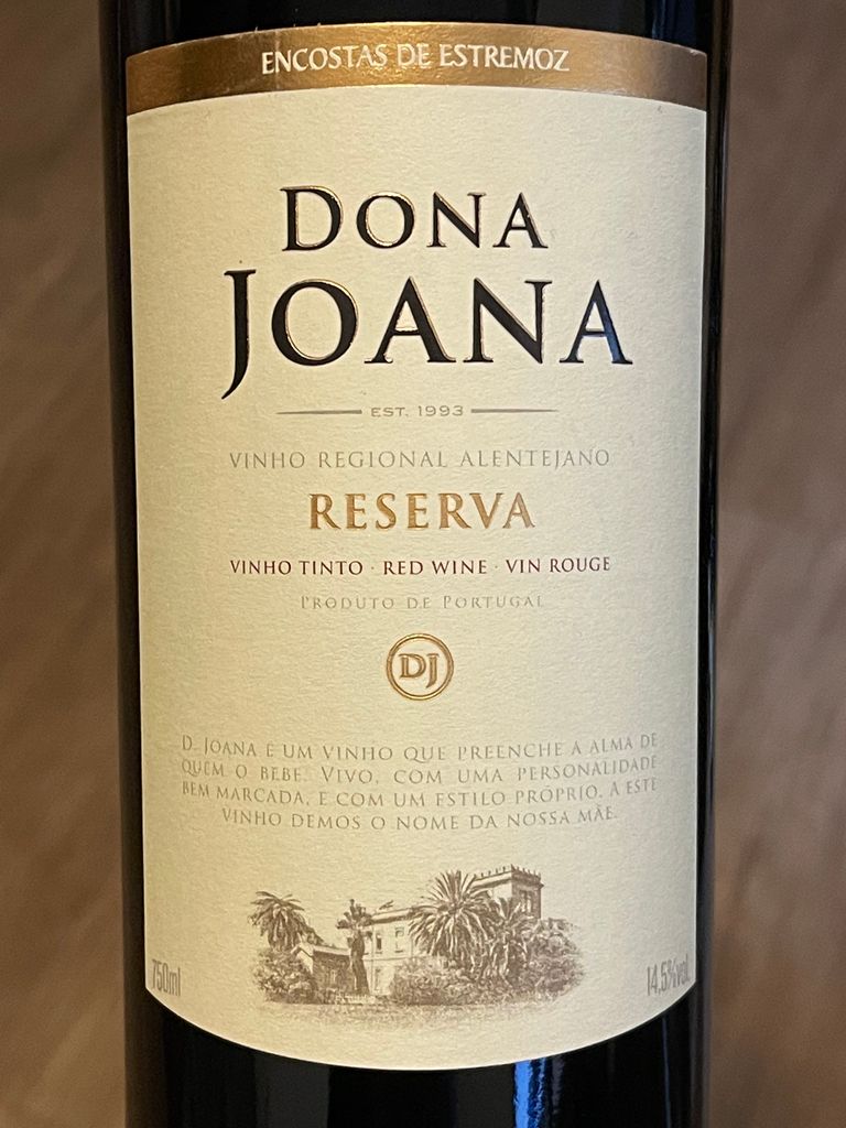 2018 Vinhos D. Joana Vinho Regional Alentejano Encostas de Estremoz ...