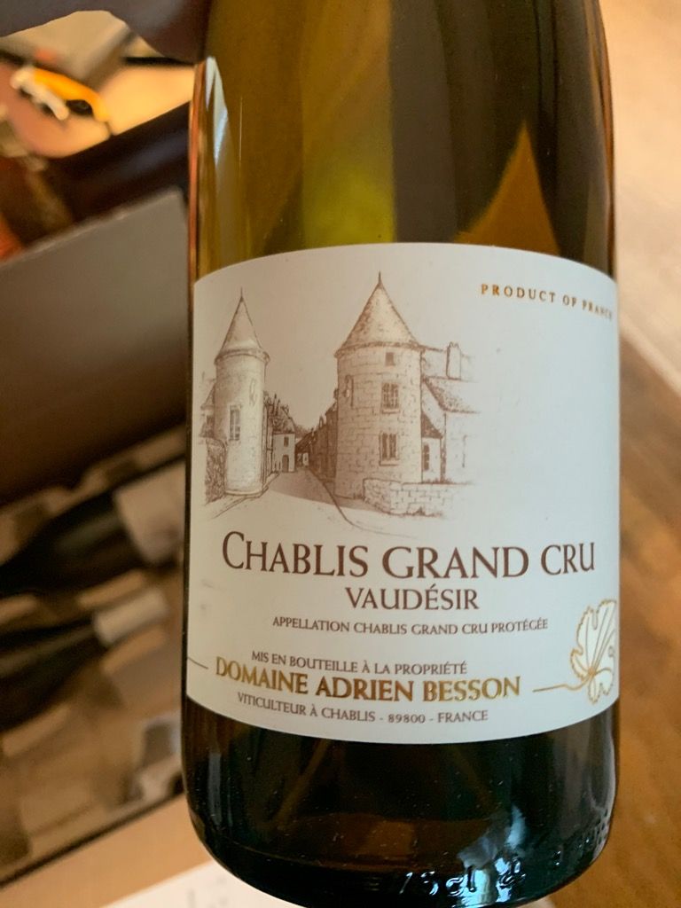2020 Domaine Adrien Besson Chablis Grand Cru Les Clos, France, Burgundy ...