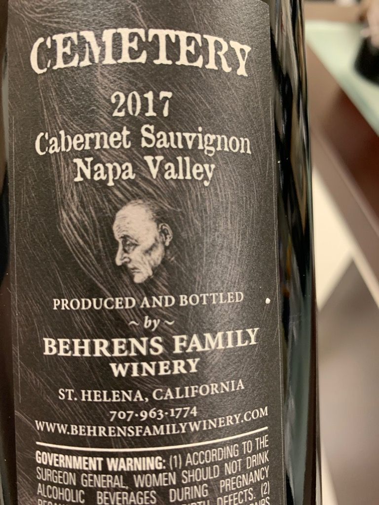 2017 Behrens Family Winery Cemetery, USA, California, Napa Valley ...