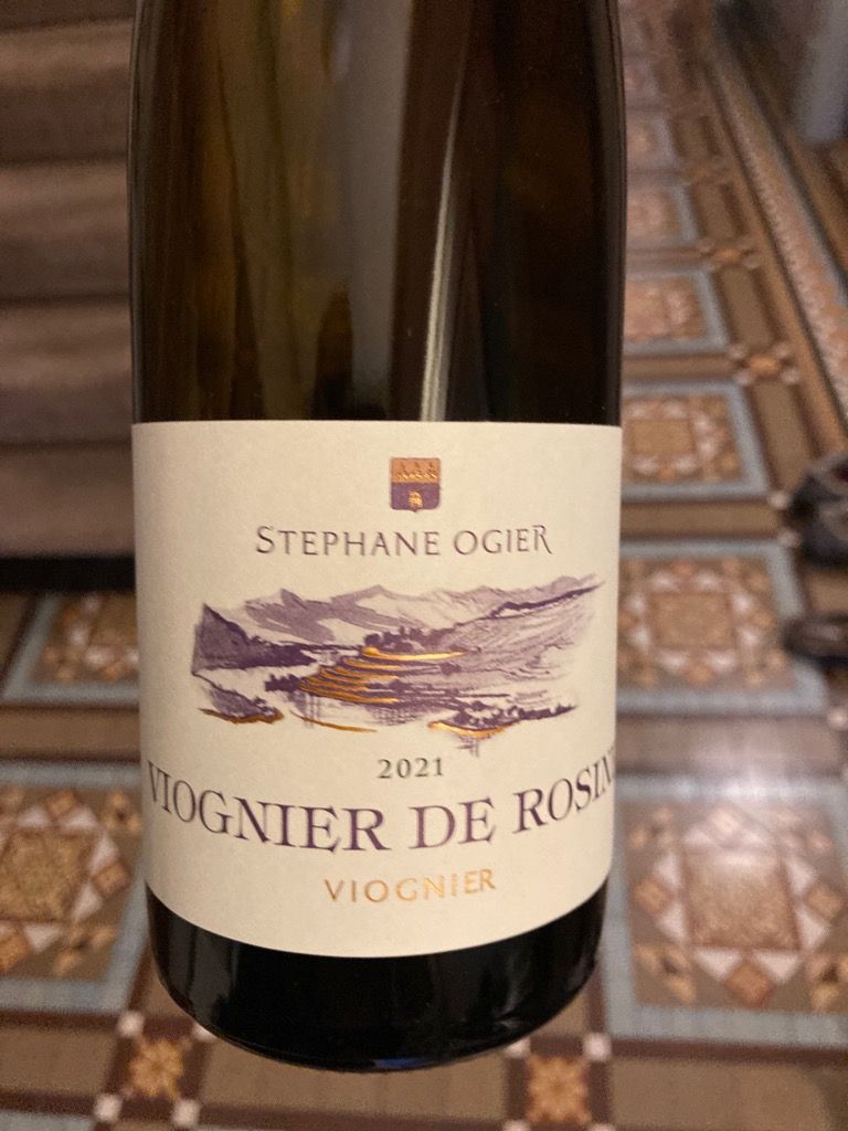 2021 Stéphane Ogier Viognier de Rosine, France, Rhône, Northern Rhône ...