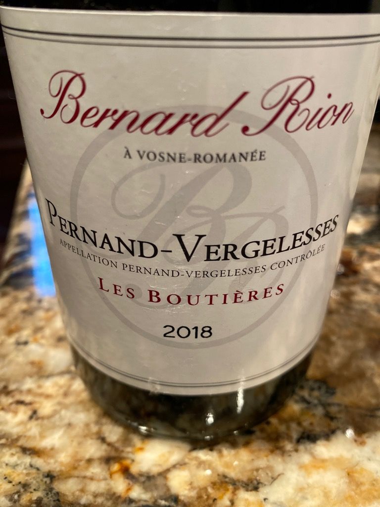 2021 Domaine Armelle et Bernard Rion Pernand-Vergelesses Les Boutières ...