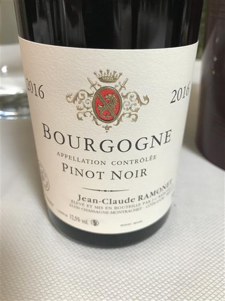 2016 Jean-Claude Ramonet Bourgogne, France, Burgundy, Bourgogne ...
