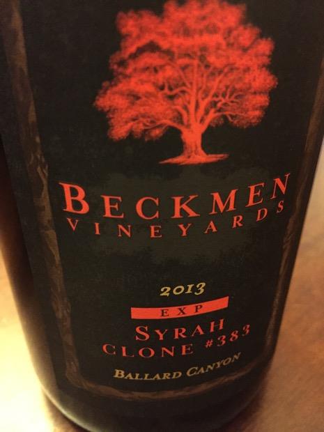 2013 Beckmen Vineyards Syrah EXP Clone #383 Purisima Mountain Vineyard ...