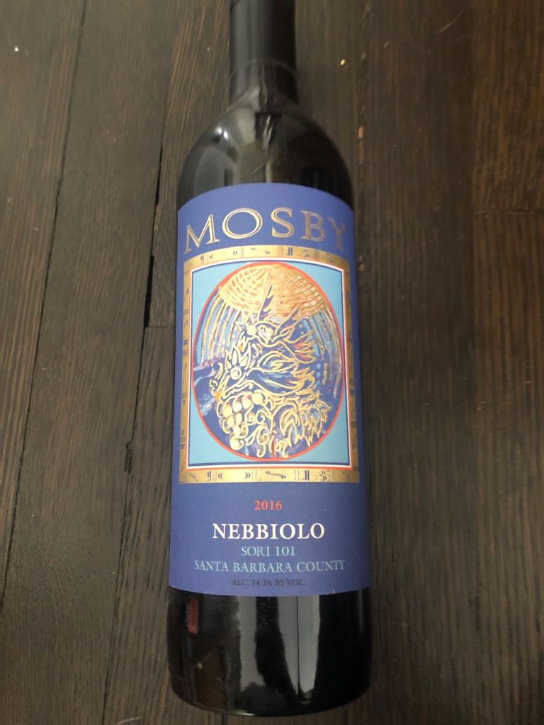 2016 Mosby Nebbiolo Rosso Di Nebbiolo, USA, California, Central Coast ...