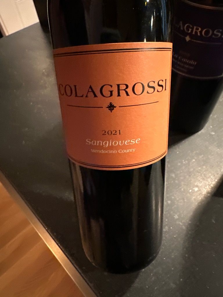2024 Colagrossi Wines Sangiovese, USA, California, North Coast ...