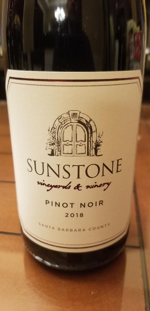 2017 Sunstone Vineyards and Winery Pinot Noir Santa Barbara County, USA ...