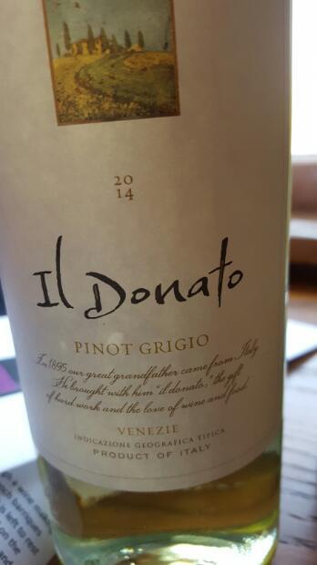 2014 Don Sebastiani & Sons Pinot Grigio Delle Venezie Il Donato, Italy ...