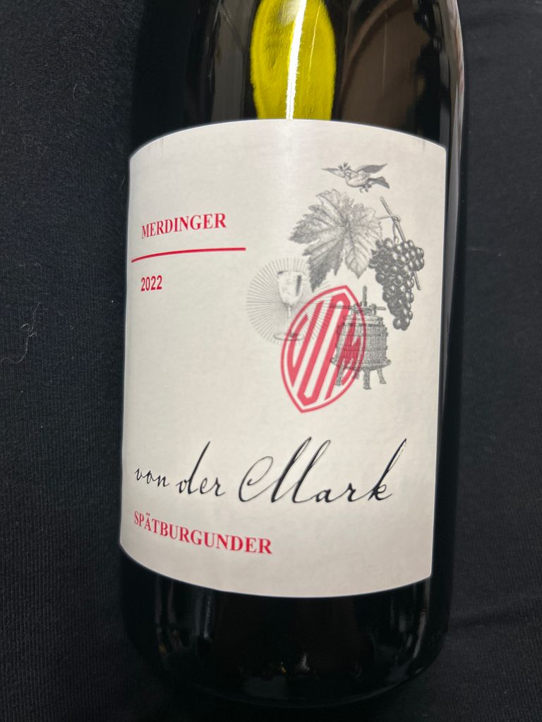 2023 Jürgen von der Mark Pinot Noir Merdinger, Germany, Baden ...