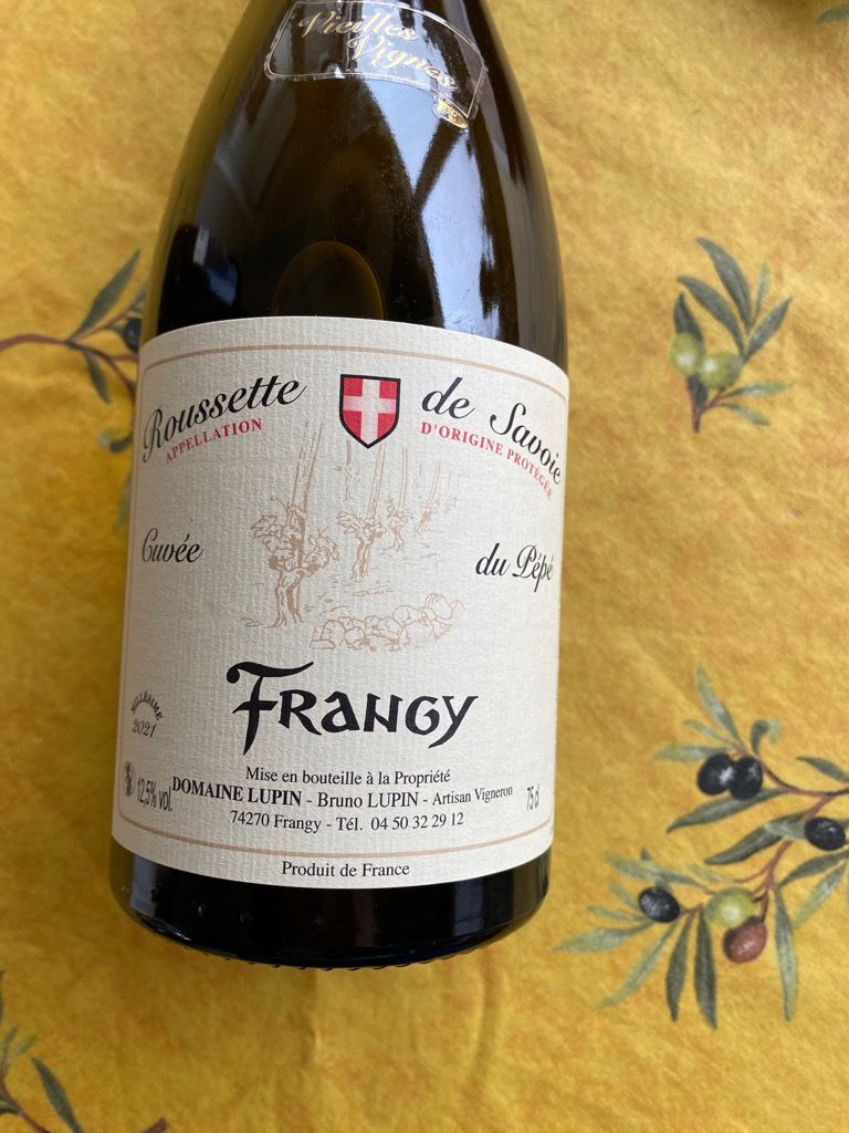 2021 Domaine Bruno Lupin Roussette de Savoie Cru Frangy Cuvée du Pépé ...