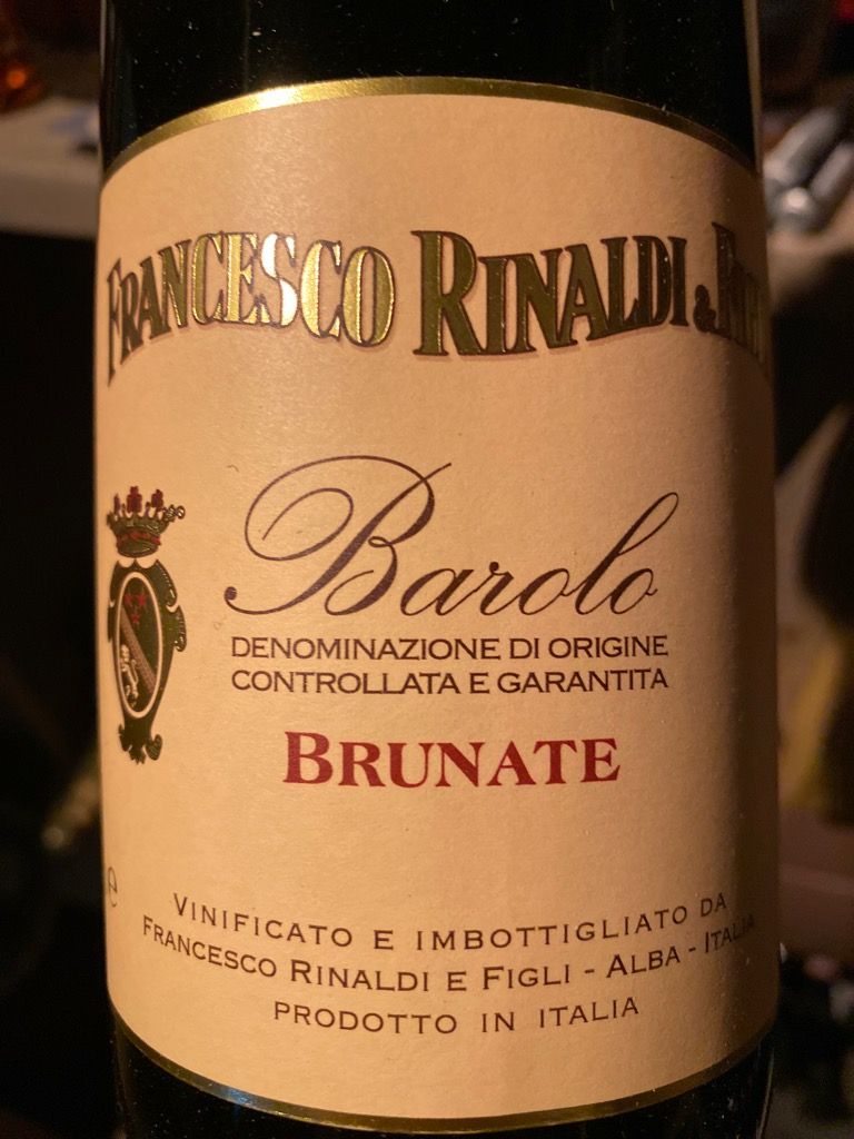 2018 Francesco Rinaldi e Figli Barolo Cavalieri del Tartufo Brunate ...