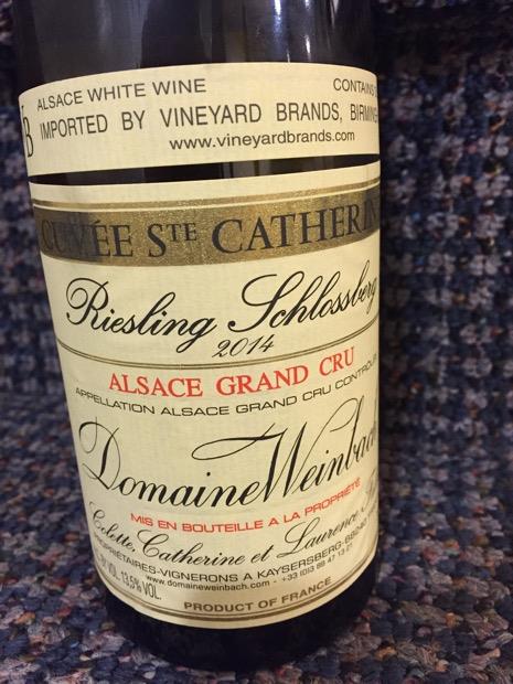 2014 Domaine Weinbach Riesling Schlossberg, France, Alsace, Alsace ...