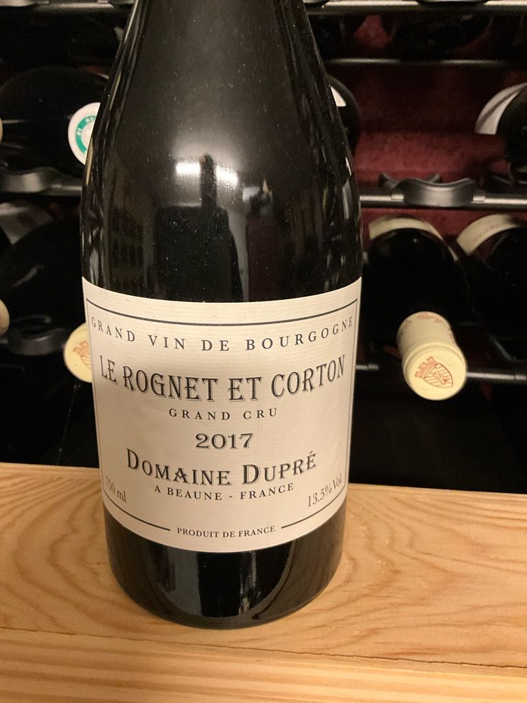 2019 Domaine Dupré Corton-Le Rognet, France, Burgundy, Côte de Beaune ...