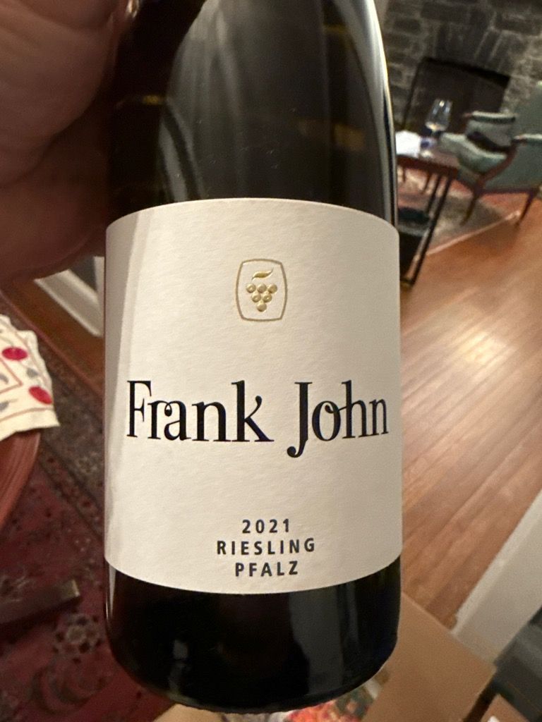 2021 Frank John Riesling, Germany, Pfalz - CellarTracker