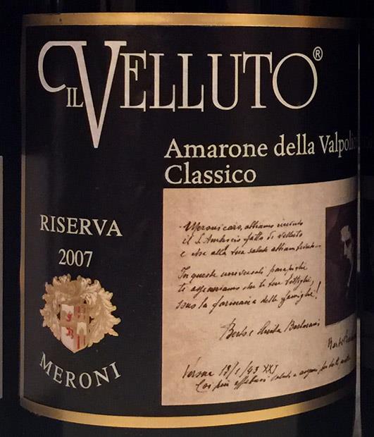 2007 Azienda Agricola Meroni Amarone della Valpolicella Classico Il ...