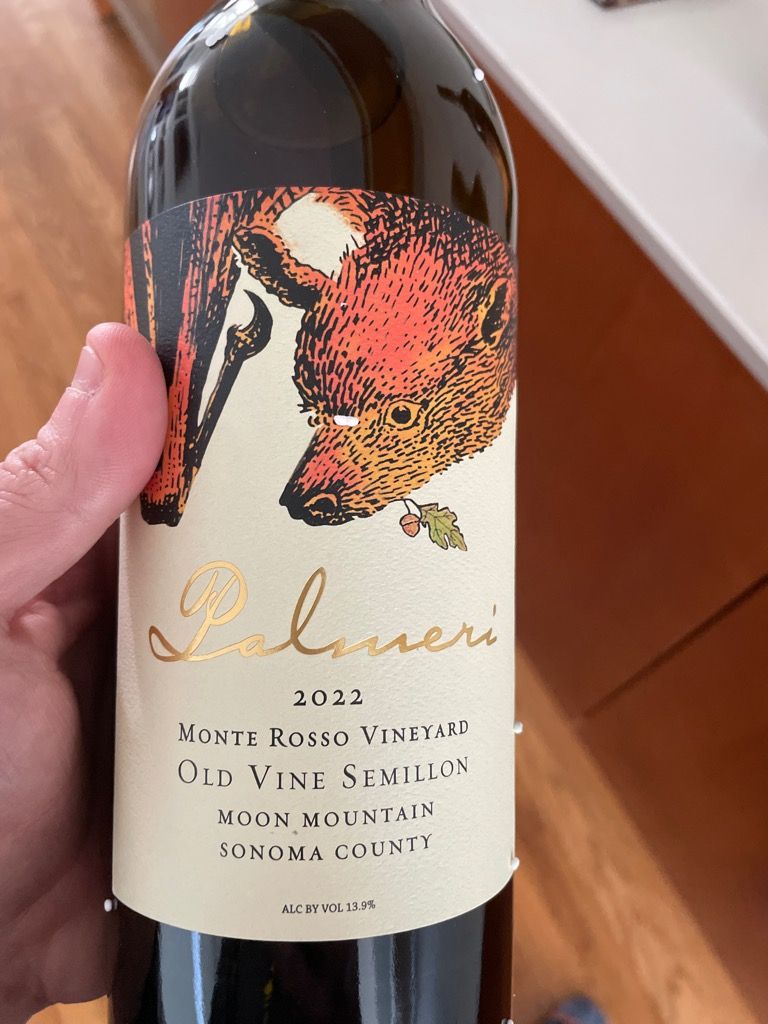 2022 Palmeri Sémillon Old Vine Monte Rosso Vineyard, USA, California ...