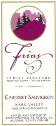 2012 Frias Family Vineyard Cabernet Sauvignon Private Reserve Spring ...