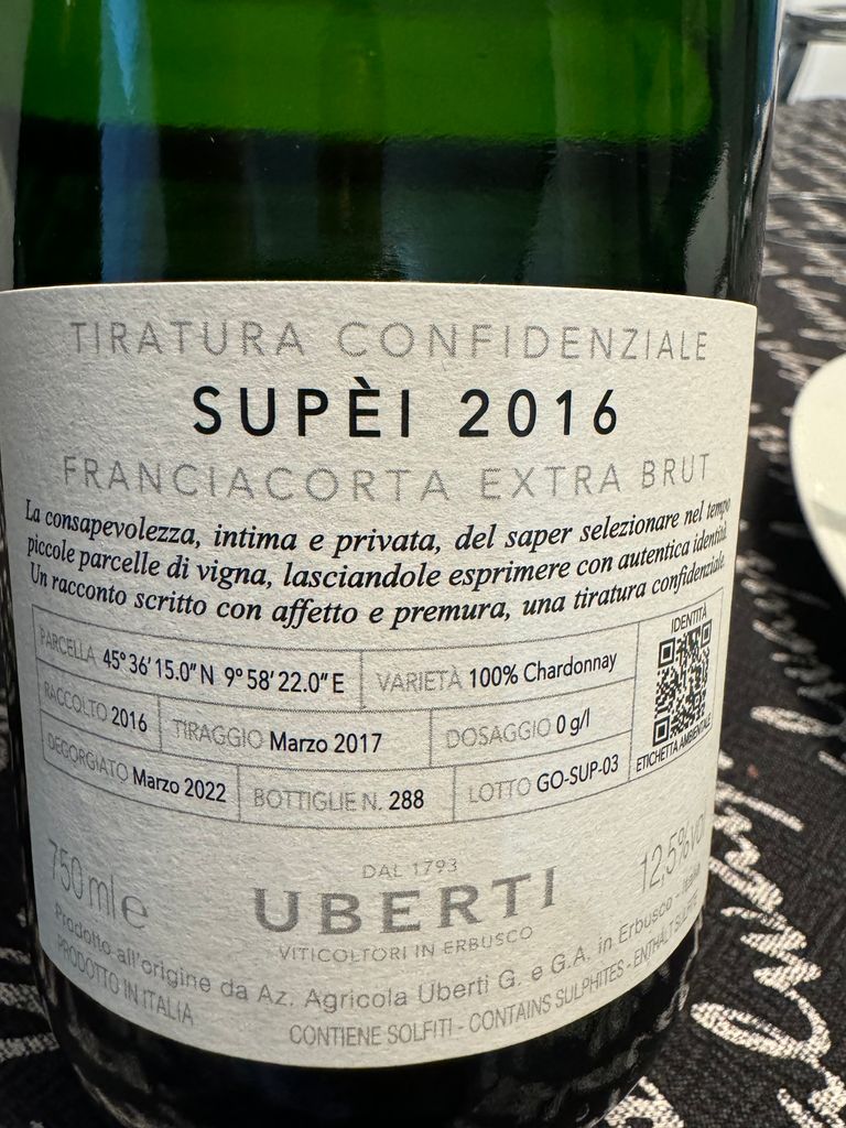 2016 Uberti Franciacorta Supei, Italy, Lombardia, Franciacorta DOCG ...