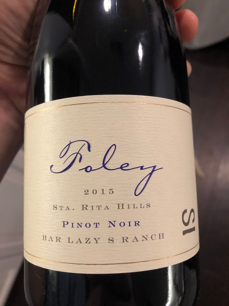 2015 Foley Estates Pinot Noir Bar Lazy S Ranch, USA, California ...