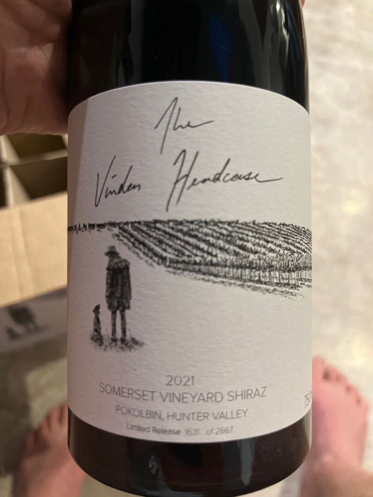2023 Vinden Estate Shiraz The Vinden Headcase Somerset Vineyard ...