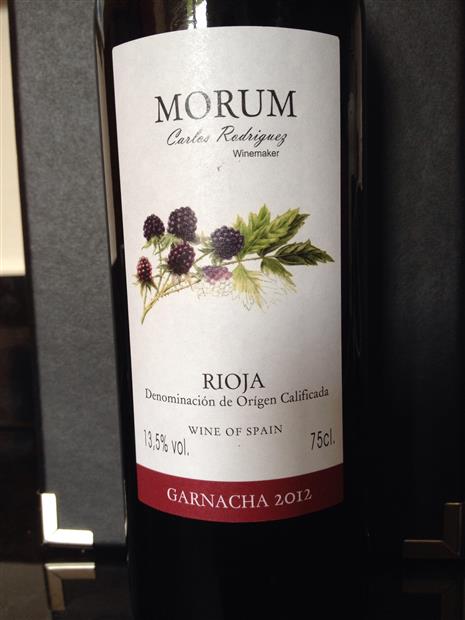 2012 Carlos Rodriguez Garnacha Rioja Morum, Spain, La Rioja, Rioja ...