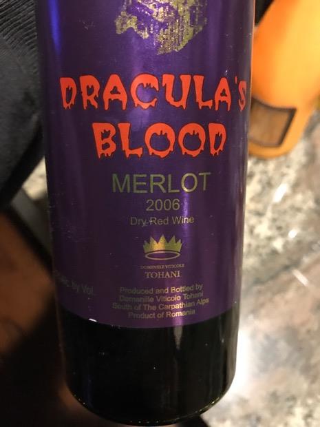 2006 Domeniile Viticole Tohani Merlot Dracula's Blood, Romania ...