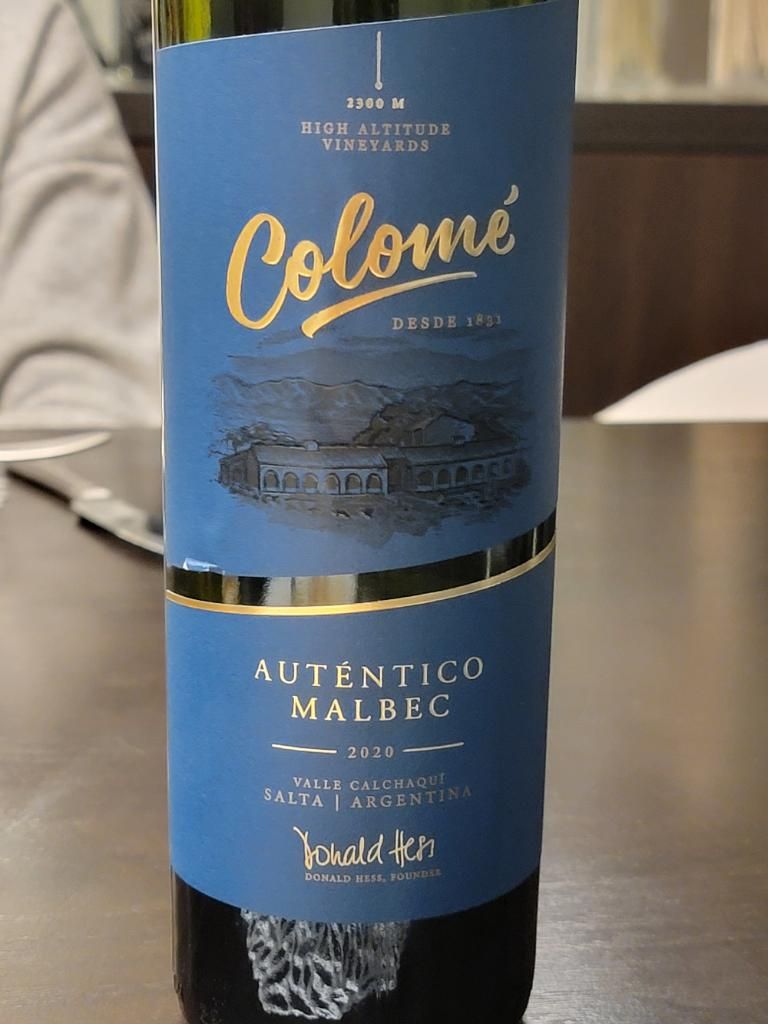2020 Bodega Colomé Malbec Auténtico, Argentina, Salta, Calchaquies ...