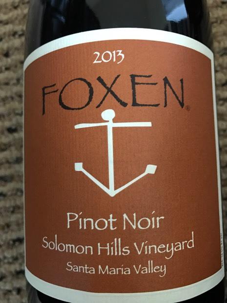2013 Foxen Pinot Noir Solomon Hills, USA, California, Central Coast ...