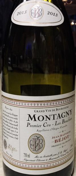 2013 Jean-Baptiste Béjot Montagny 1er Cru Les Bouchots Blanc, France ...