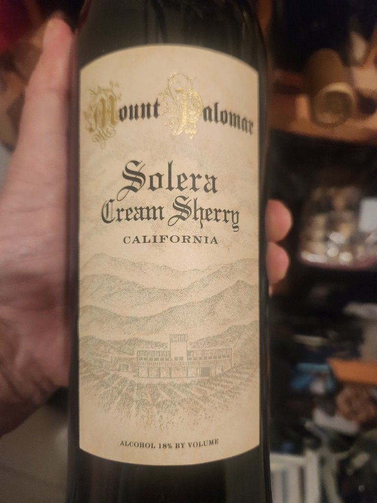 2012 Mount Palomar Cream Sherry, USA, California, South Coast, Temecula ...