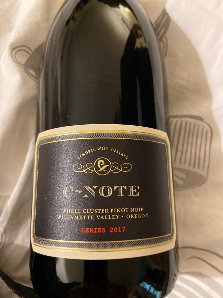 2017 Tendril Wine Cellars Pinot Noir C Note, USA, Oregon, Willamette ...