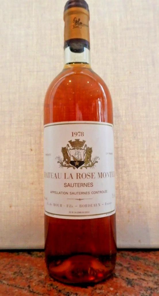1978 Château La Rose Monteil, France, Bordeaux, Sauternais, Sauternes ...