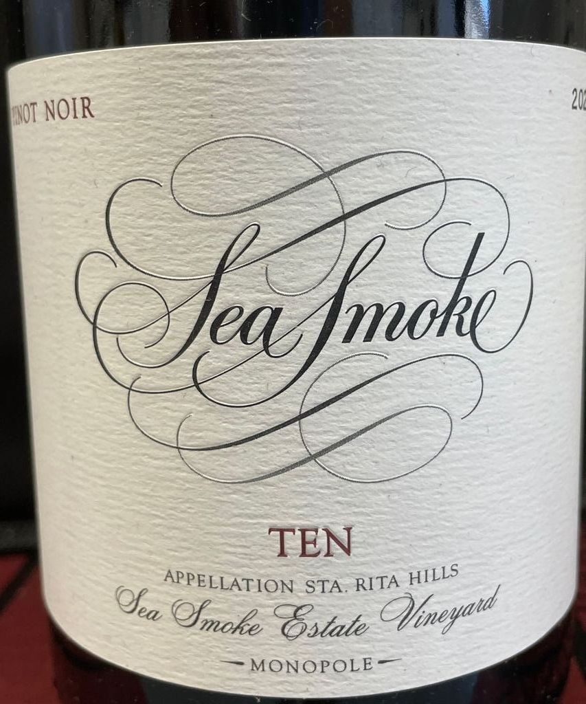 2021 Sea Smoke Pinot Noir Ten, USA, California, Central Coast, Sta ...