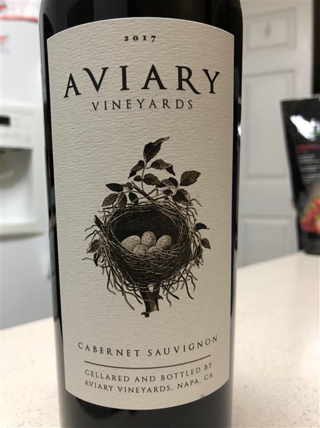2017 Aviary Vineyards Cabernet Sauvignon, USA, California, Napa Valley ...