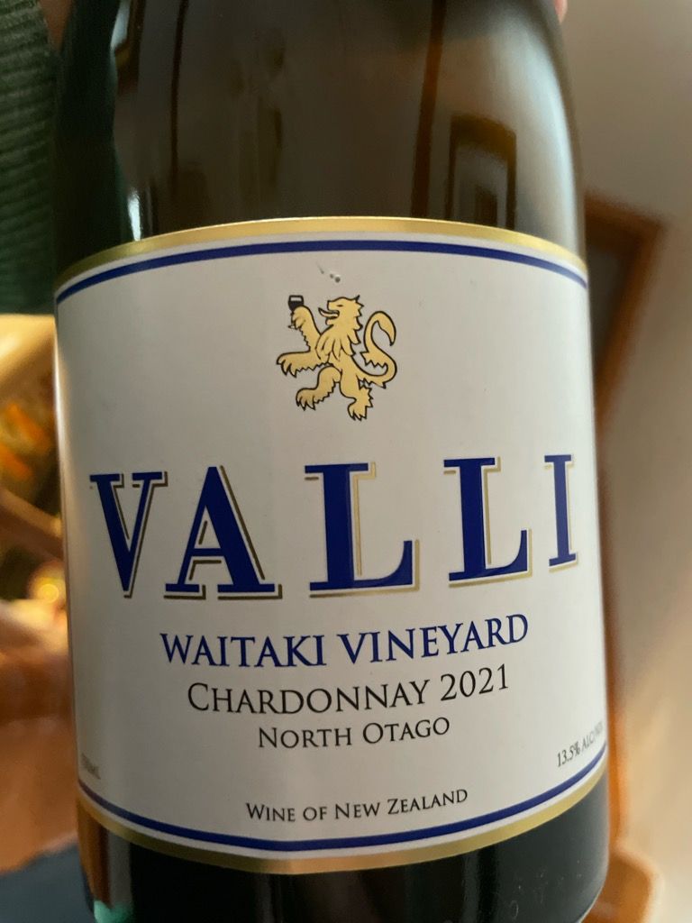 2021 Valli Chardonnay Waitaki Vineyard, New Zealand, South Island ...
