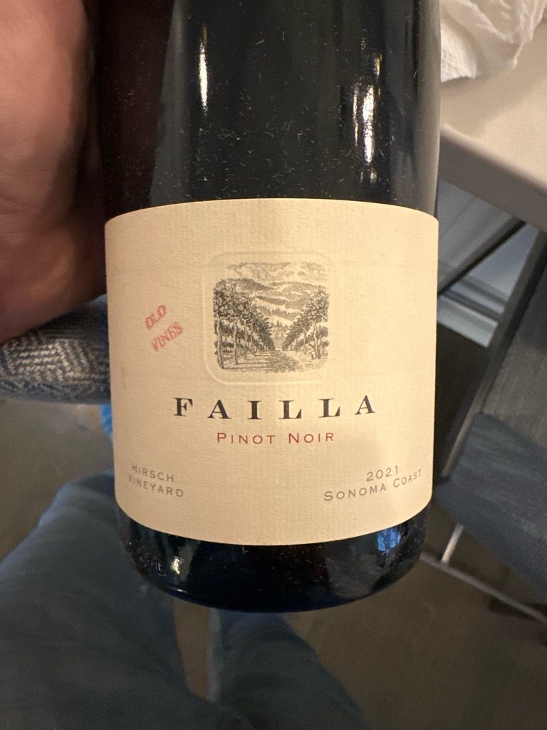 2021 Failla Pinot Noir Old Vine Hirsch Vineyard, USA, California ...