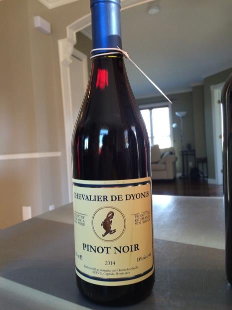 2014 Serve Pinot Noir Chevalier de Dyonis, Romania, Muntenia, Dealu ...