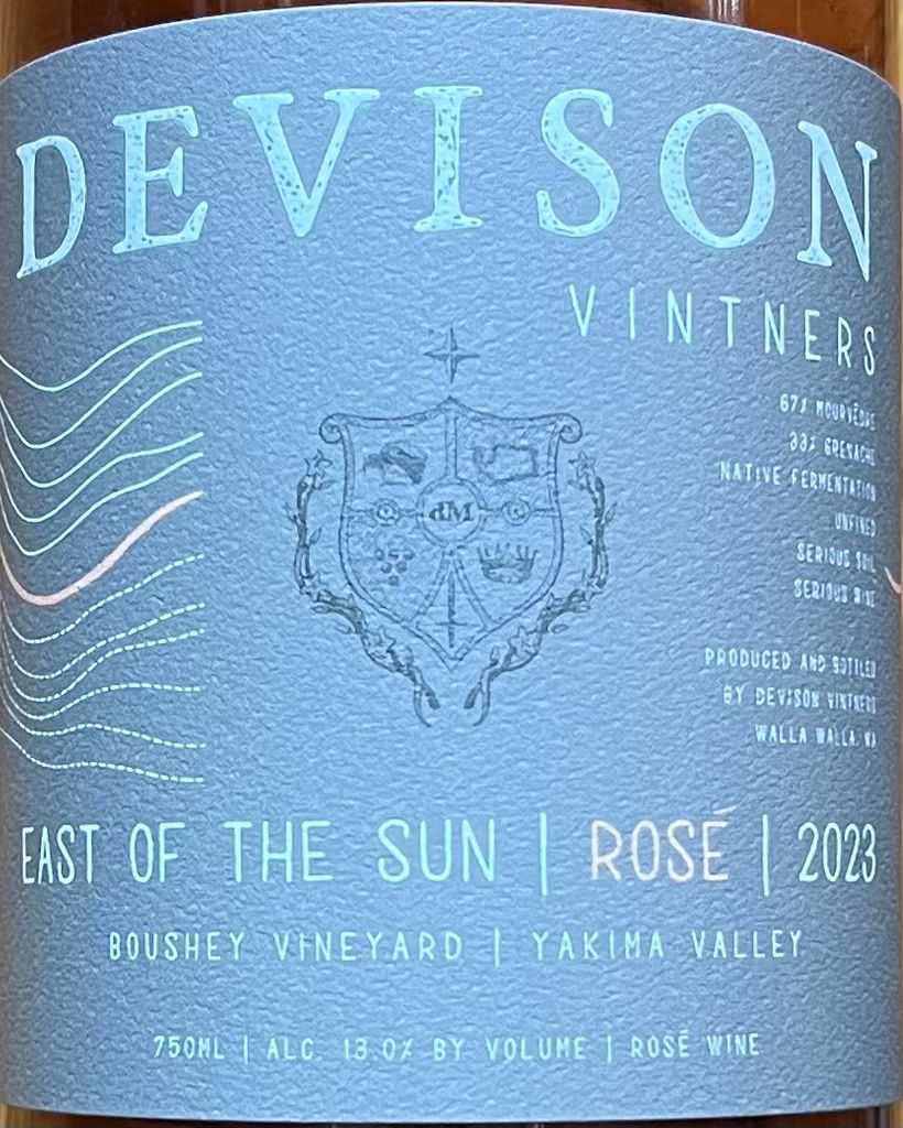 2023 Devison Vintners East of the Sun Rosé Boushey Vineyard, USA ...