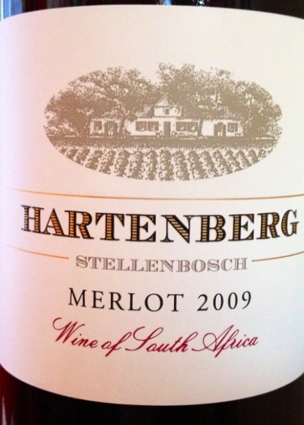 2010 Hartenberg Merlot, South Africa, Coastal Region, Stellenbosch ...