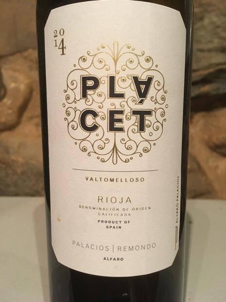 2014 Palacios Remondo Rioja Plácet Valtomelloso, Spain, La Rioja, Rioja ...