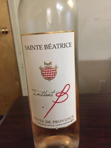 2015 Château Sainte Béatrice Côtes de Provence Instant B, France ...