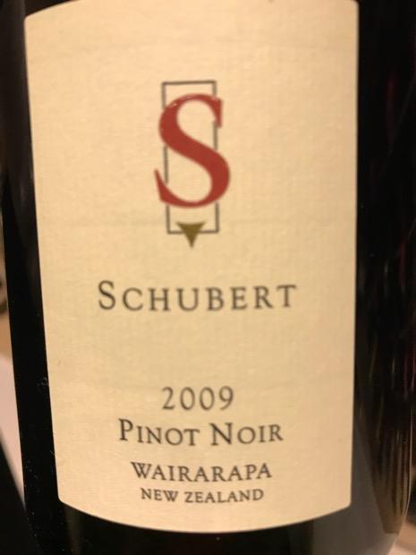 2009 Schubert Pinot Noir, New Zealand, North Island, Wairarapa ...