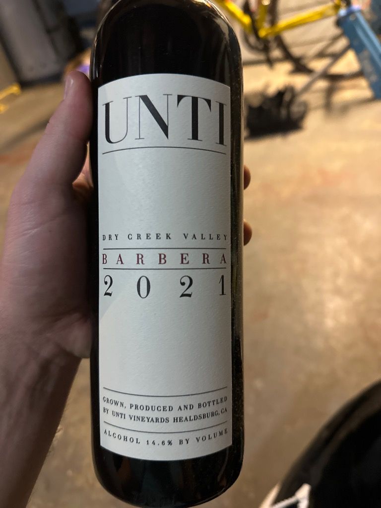 2021 Unti Vineyards Barbera, USA, California, Sonoma County, Dry Creek ...