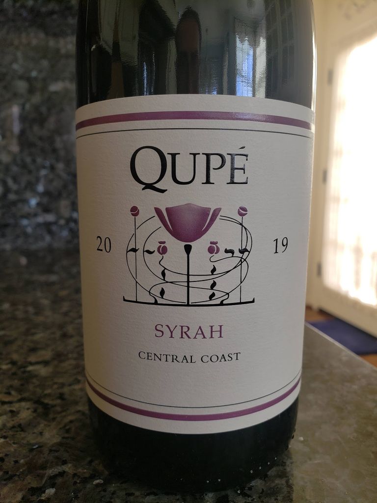 2019 Qupé Syrah, USA, California, Central Coast - CellarTracker