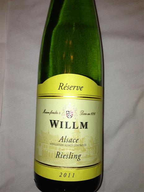 2011 Willm Riesling Reserve, France, Alsace - CellarTracker