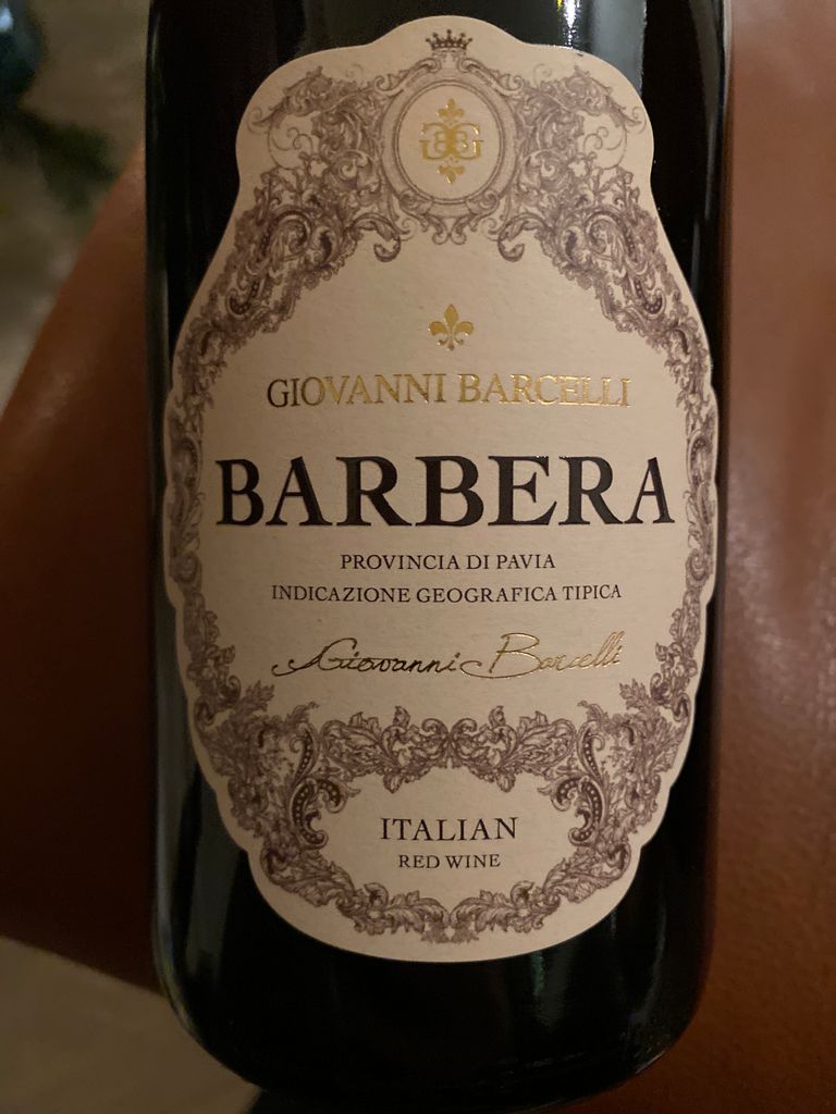 2020 Domaine Wines Barbera Giovanni Barcelli Provincia di Pavia IGT ...