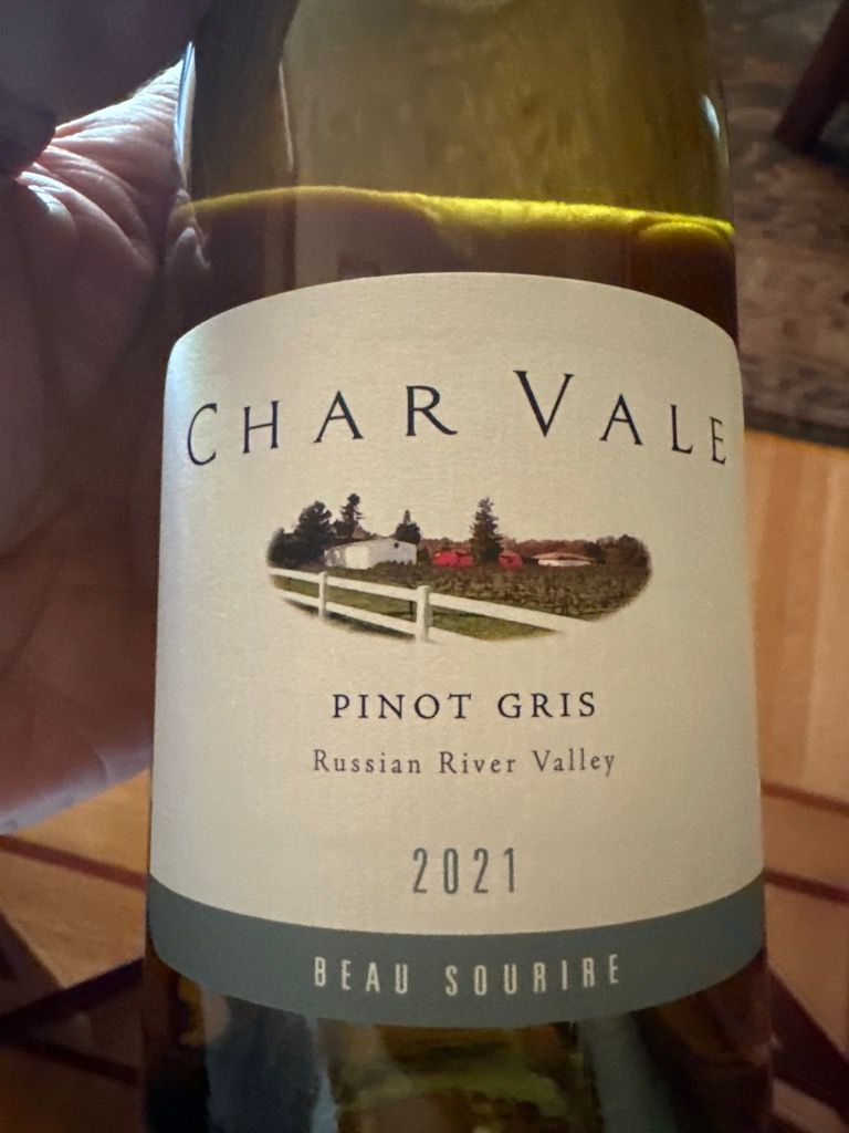 2020 Char Vale Pinot Gris, USA, California, Sonoma County, Green Valley ...