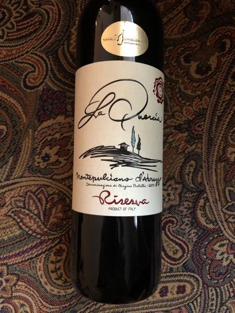 2012 La Quercia Estates Montepulciano d'Abruzzo Riserva, Italy, Abruzzi ...