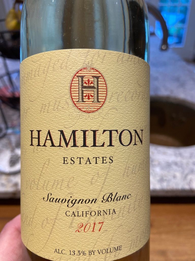 2017 Hamilton Estates Sauvignon Blanc, USA, California - CellarTracker